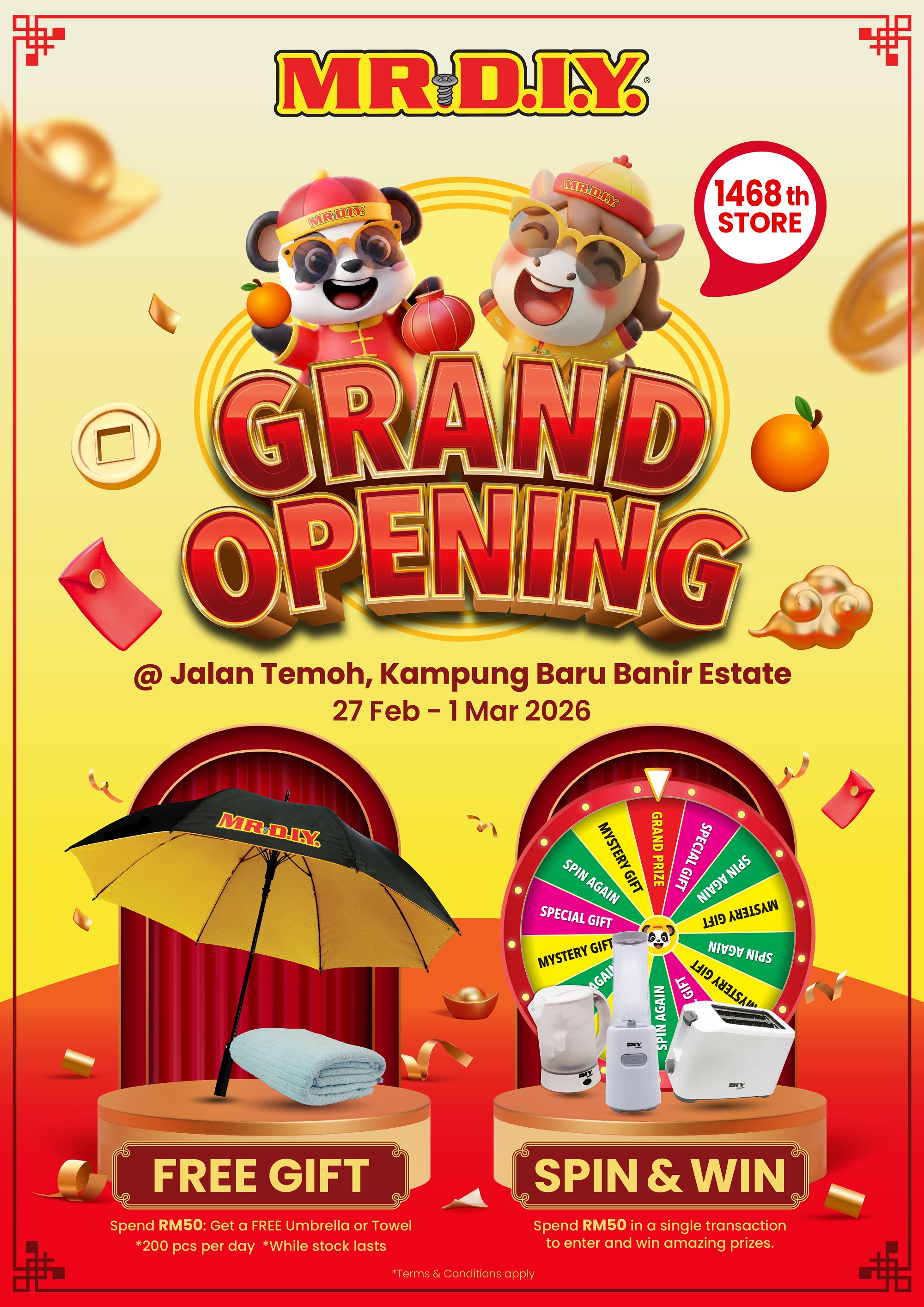 1468th Grand Opening Event at Jalan Temoh, Kampung Baru Banir Estate ...